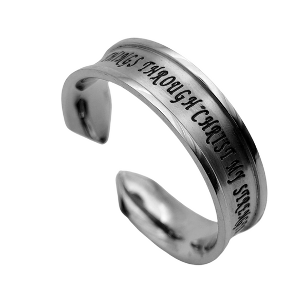 Nexus Ring Christ My Strength – The Positive Christian
